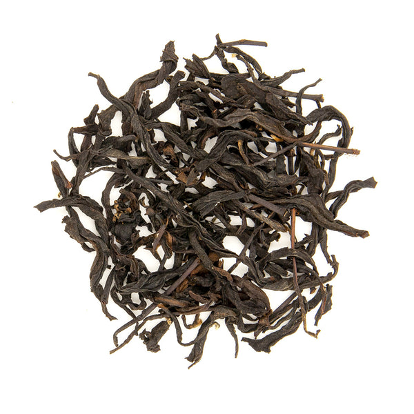 black tea white background